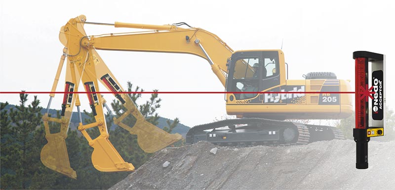 ACCEPTORM Sturdy laser receiver for excavators | WAPS Shop