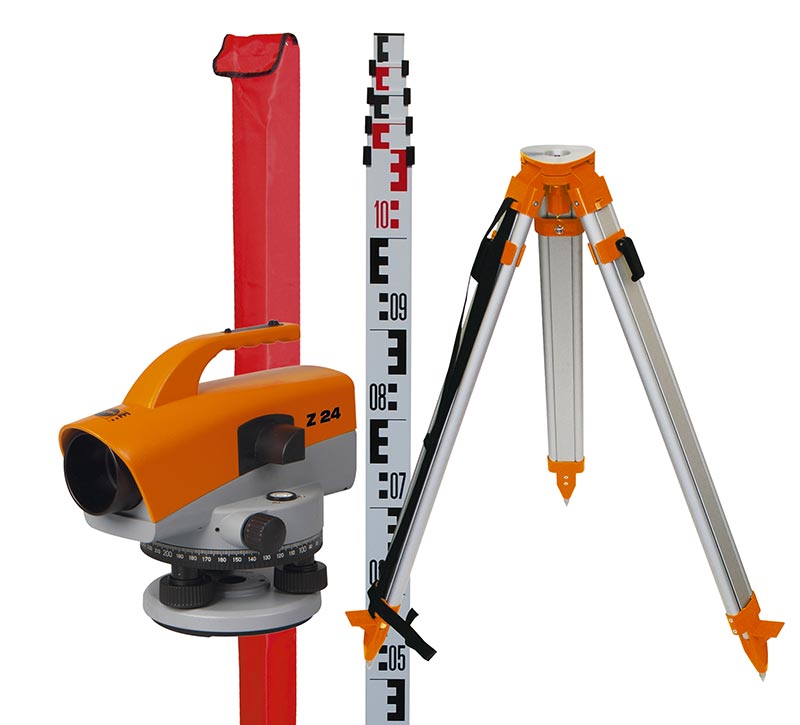 Levelling set Z24 with 5 m levelling staff + aluminium tripod | WAPS Shop