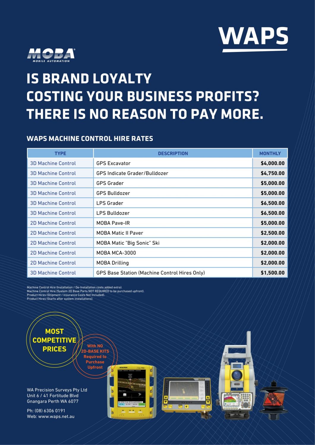08-WAPS SEPT Machine Control MOBA Email | WA Precision Surveys